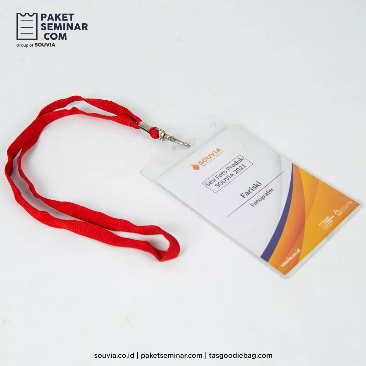 Cetak Name Tag Panitia Kalung dengan Tali - Paketseminar.com